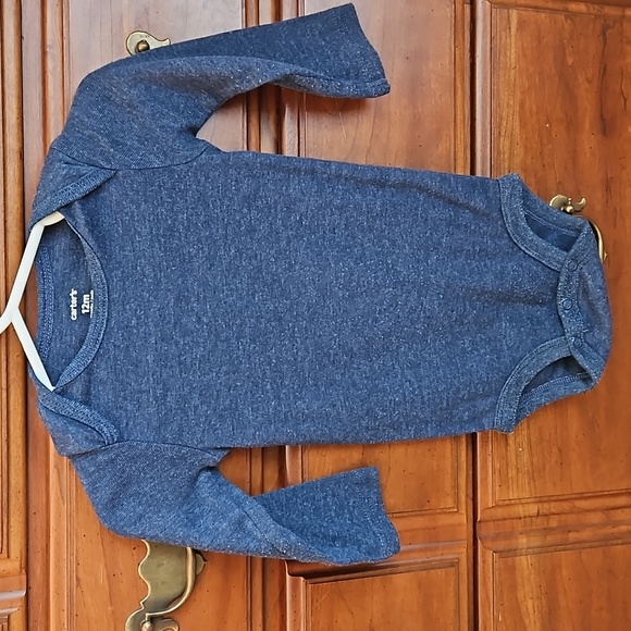Carter's | One Pieces | Navy Blue Long Sleeve Onesie | Poshmark